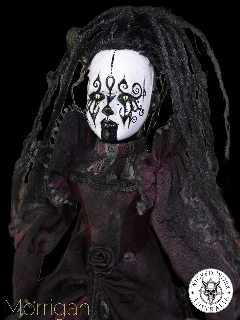 Gothic Creepy Black Magic Doll,fantasy Art Prop,ooak Spooky Collectible ...