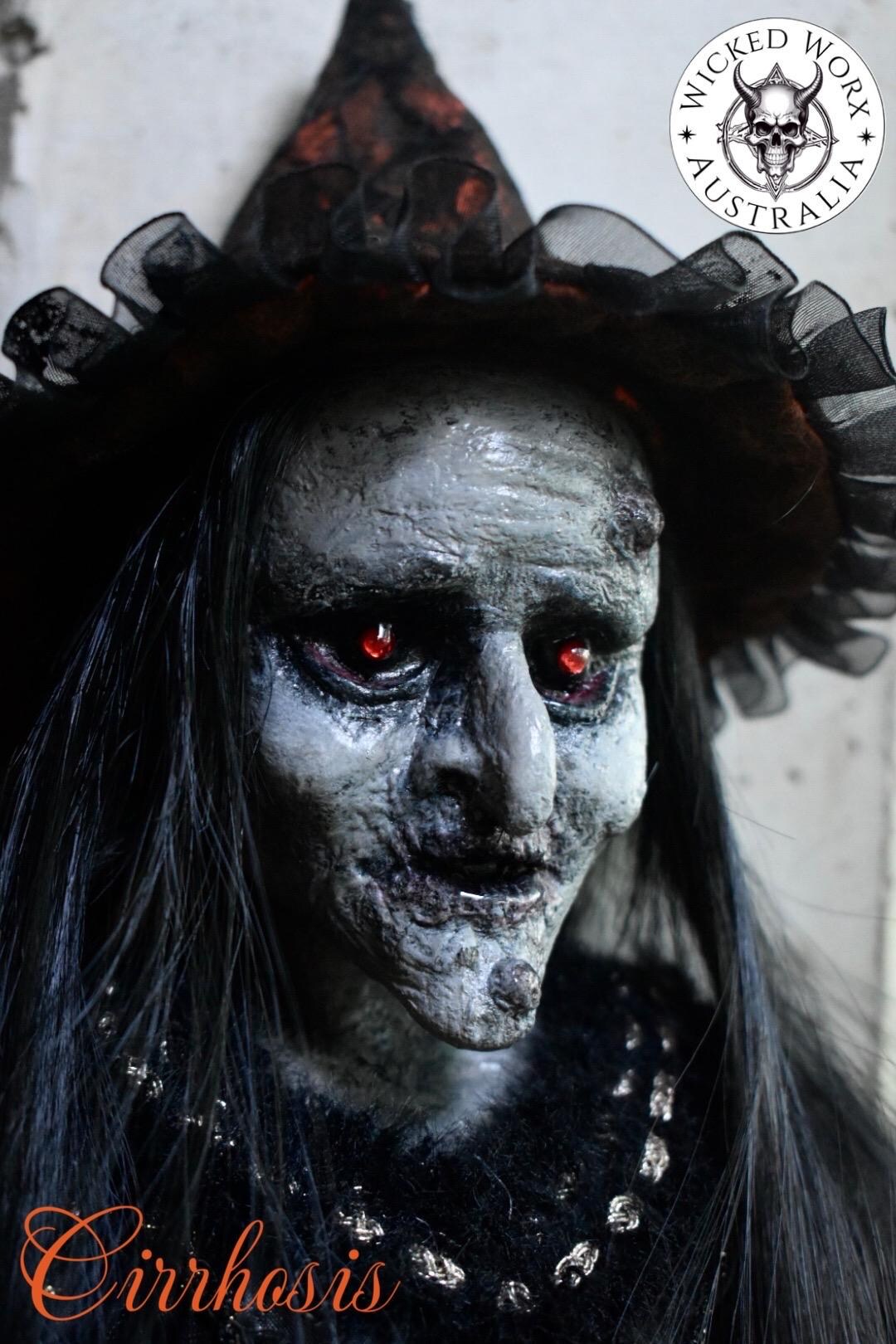 Creepy Witch Horror Doll,evil Fantasy Ooak,disturbing Magical Spells ...