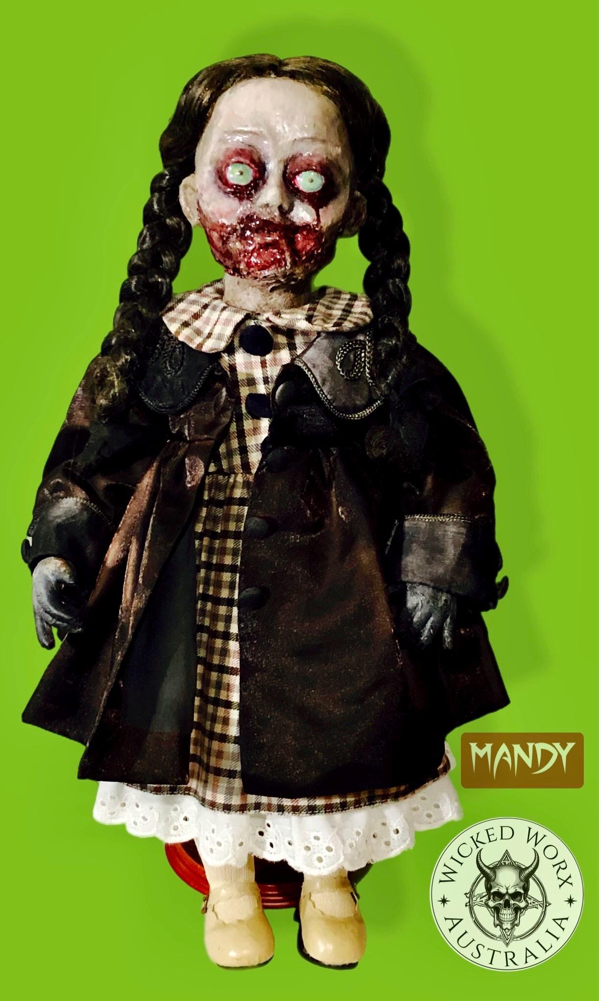 Zombie Horror Doll,demon Creepy Girl Ooak,disturbing Possessed Doll ...