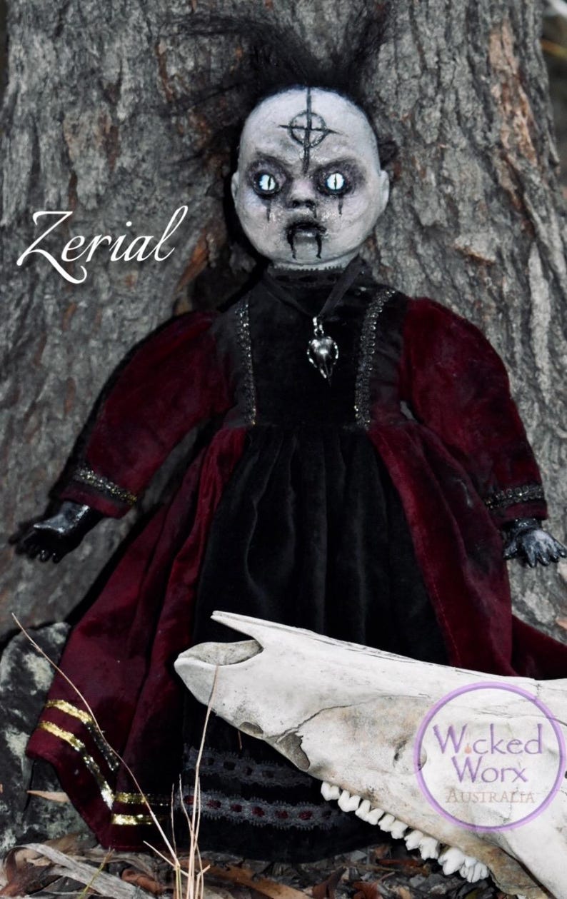 Dark Demon Doll, Haunted Creepy Ooak Art, Scary Terrifying Collectible ...