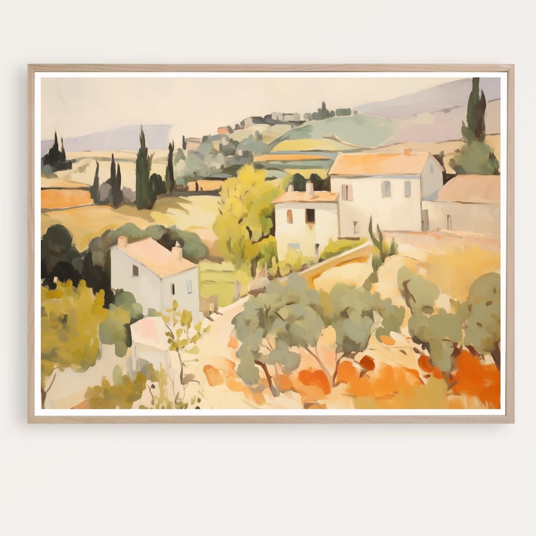 Italian Landscape Print, Umbria Painting, Watercolor Landscape, Italy ...