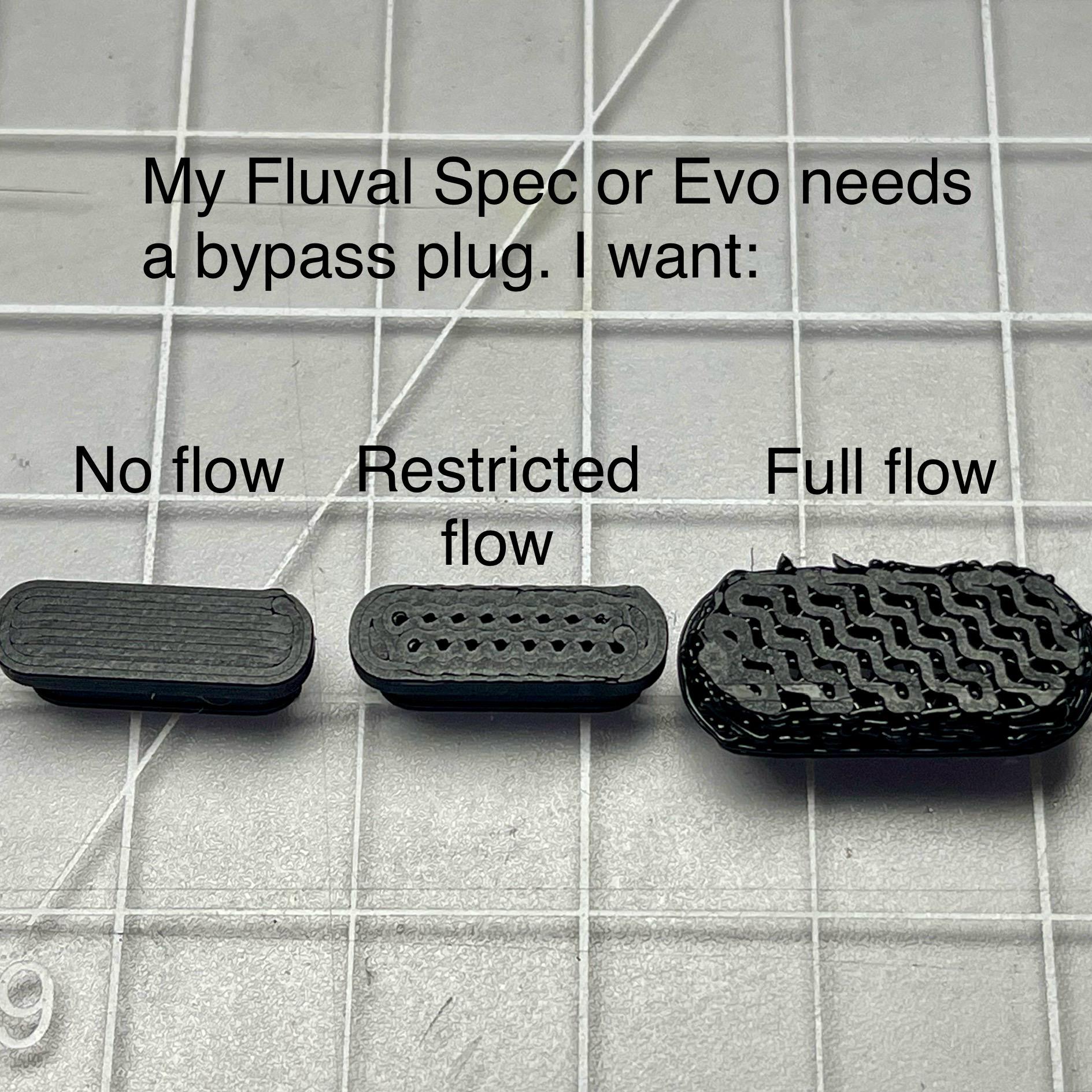 Shrimp Saver Bypass Plugs: Works With Fluval Spec/evo 2.6-15 Gal - Etsy
