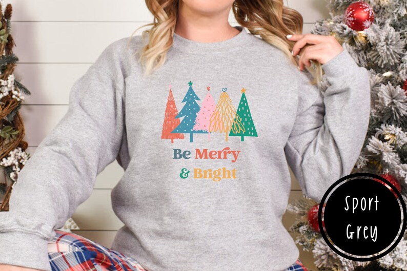 Christmas Crewneck, Cute Holiday Sweater, Christmas Tree Crewneck ...