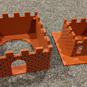 Super Mario Brothers Inspired Castle - 4:3 Aspect Ratio - 3D Printed - Etsy
