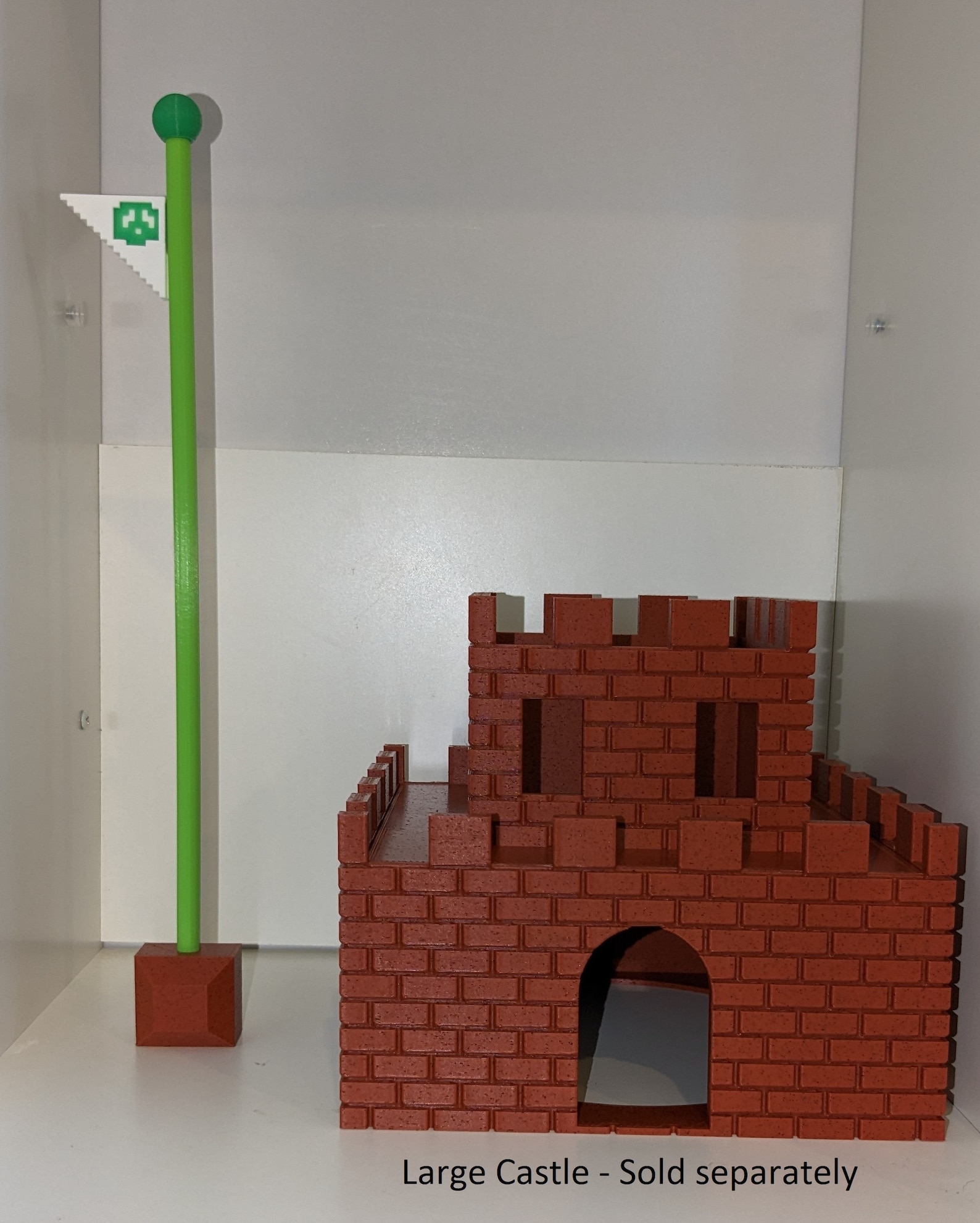 Super Mario Brothers Inspired Castle Flag for Your Desk or Aquarium 4:3 ...