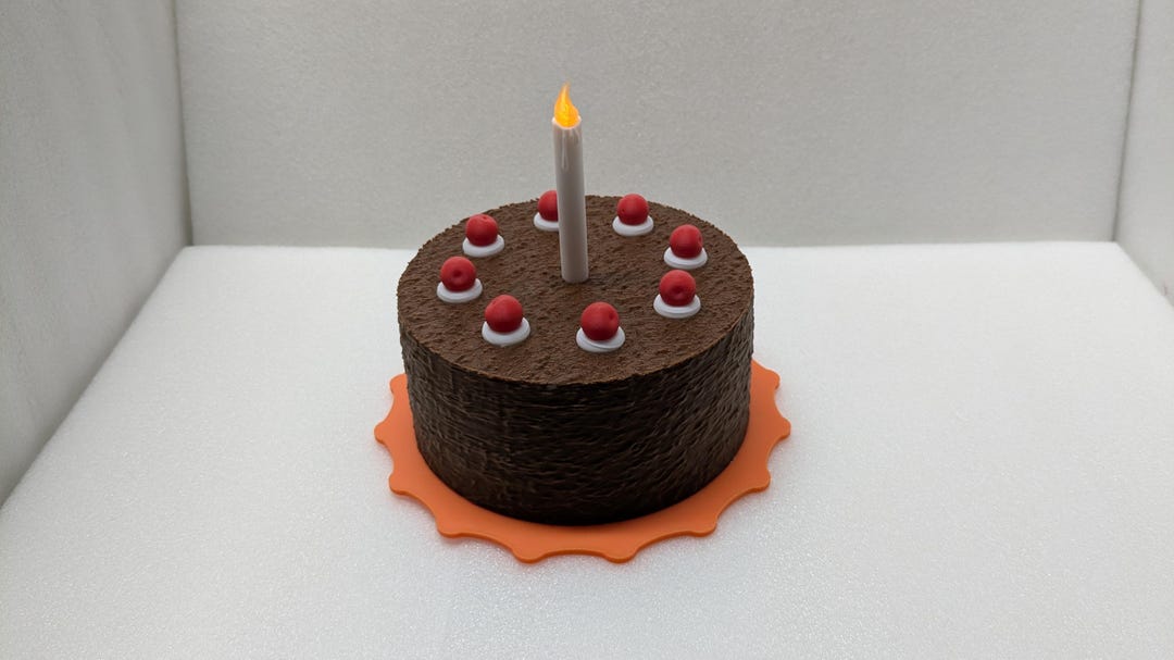 Portal Cake Replica – Aperture Science Prop With Flickering Candle, 3D ...