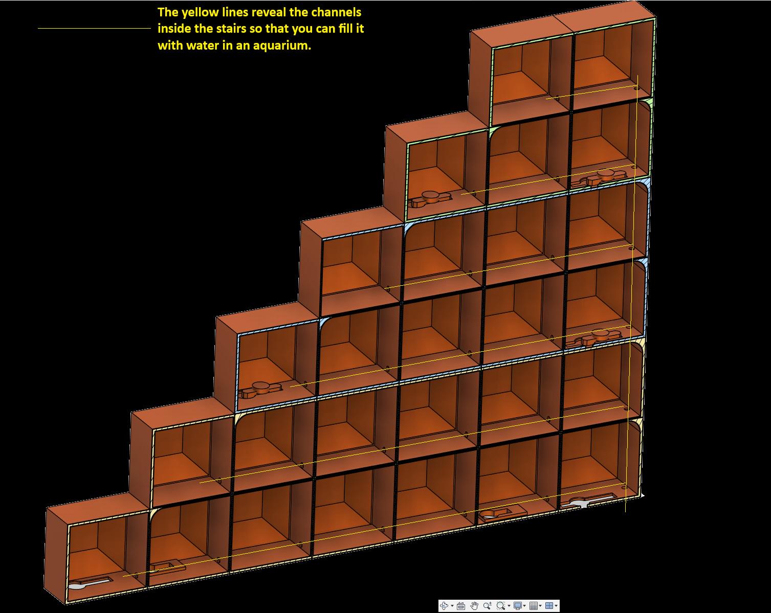 3D Printed Super Mario Block Staircase: Retro Aquarium Decor - Etsy