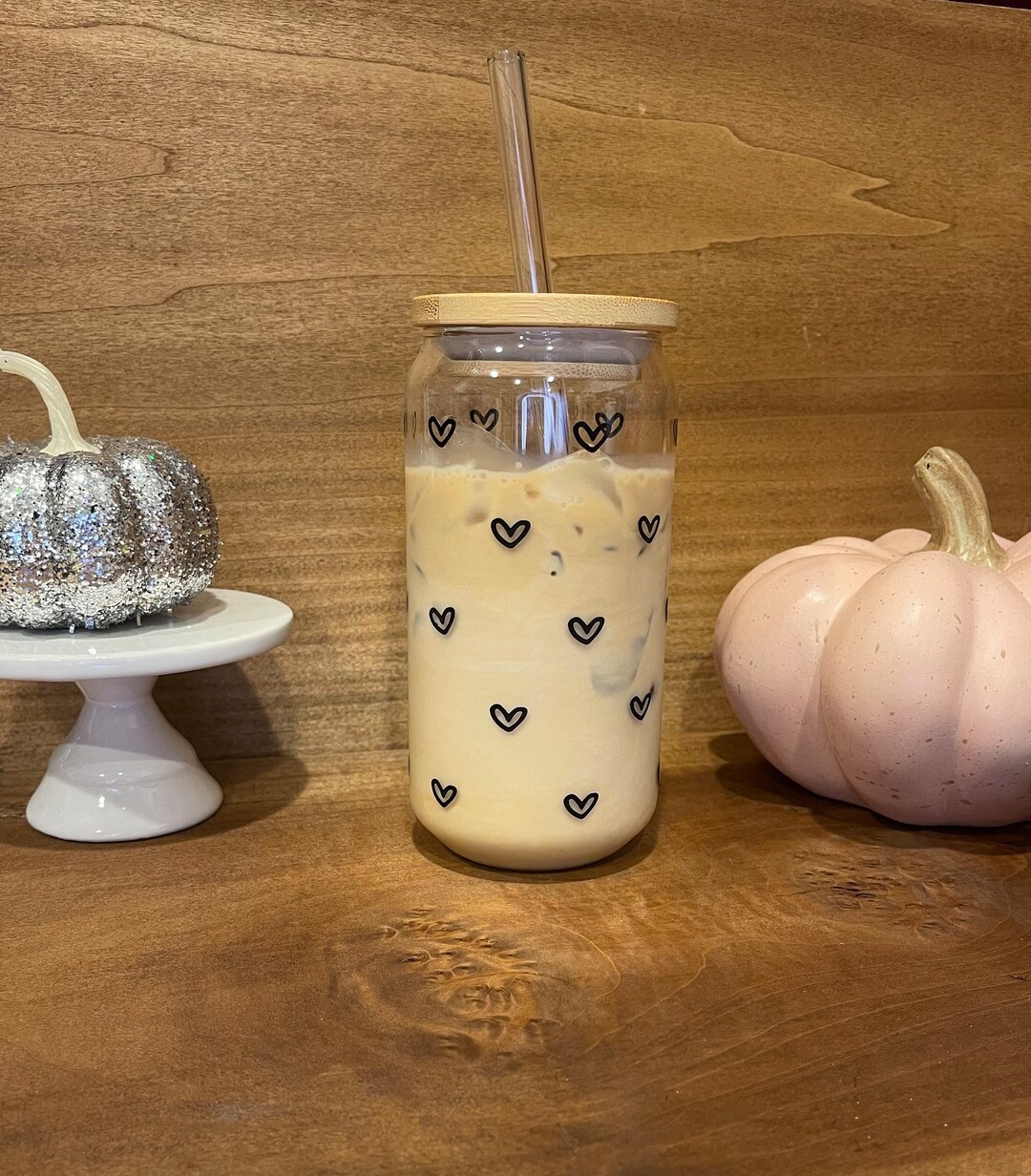 Mini Heart Beer Can Glass // Iced Coffee Glass //smoothie Glass ...