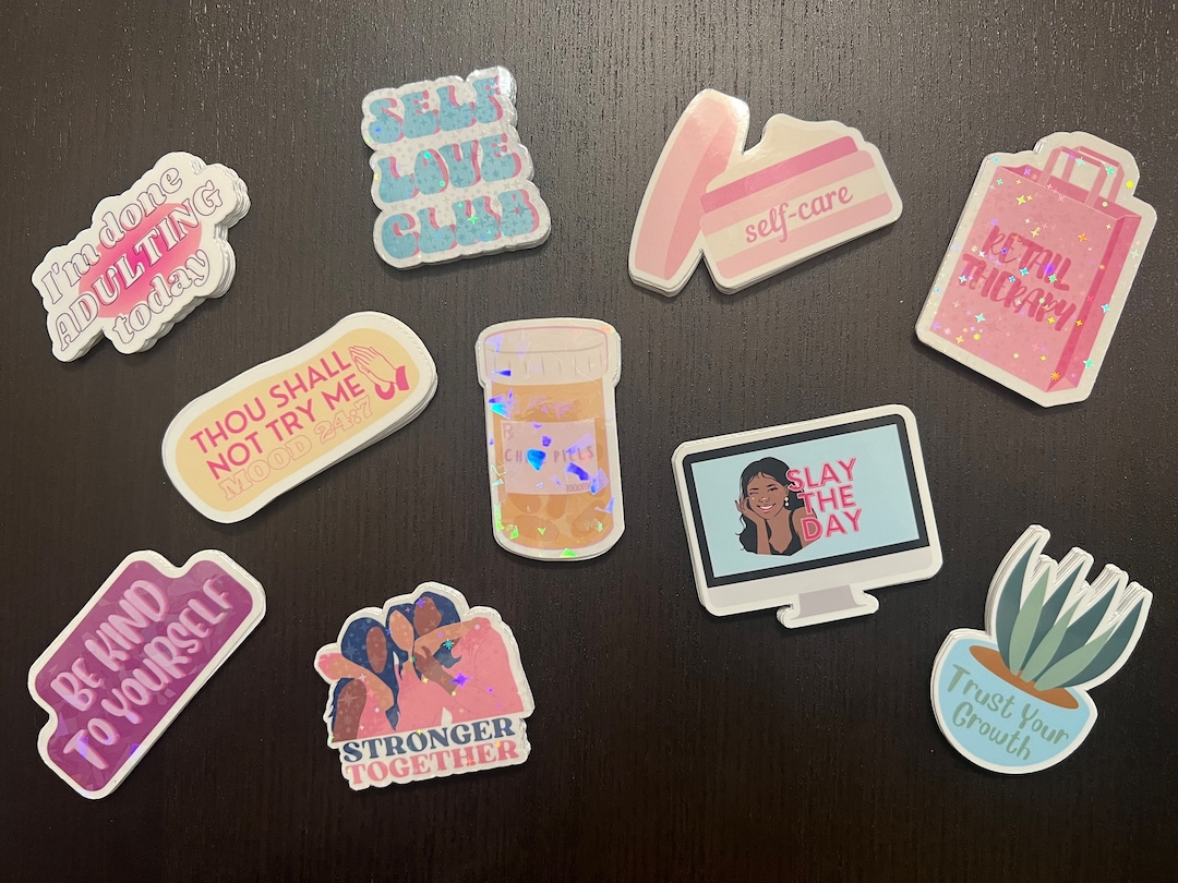 Self Care Waterproof Sticker Pack - Etsy