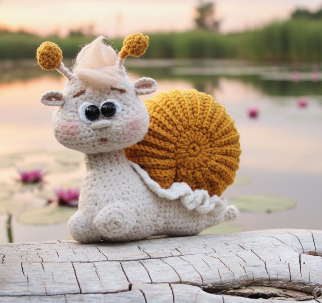Cute Snail Crochet Pattern PDF Amigurumi Plush Toy Pattern Kawaii Snail ...