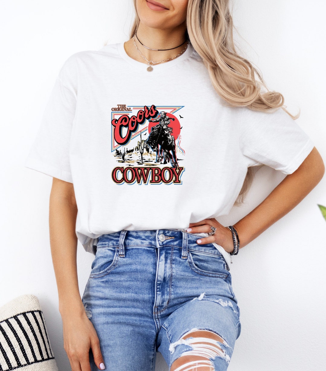 Coors Western Cowboy T-shirt, Vintage 90s Graphic Western Shirt, Retro ...