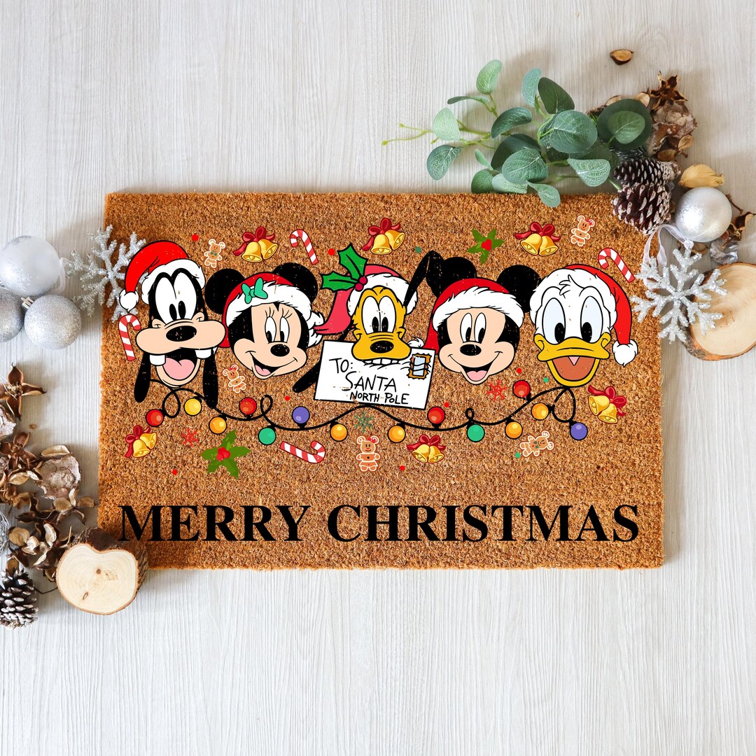 Christmas Mice and Ducks Doormat, Cute Xmas Animal Welcome Mat, Holiday ...
