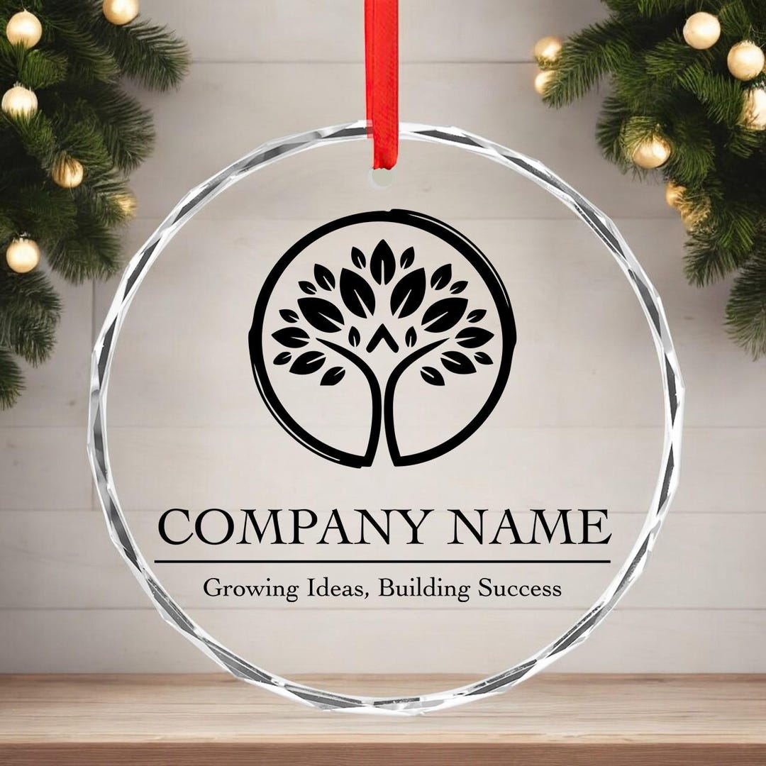Custom Logo Christmas Ornament – Personalized Company Logo Ornament ...