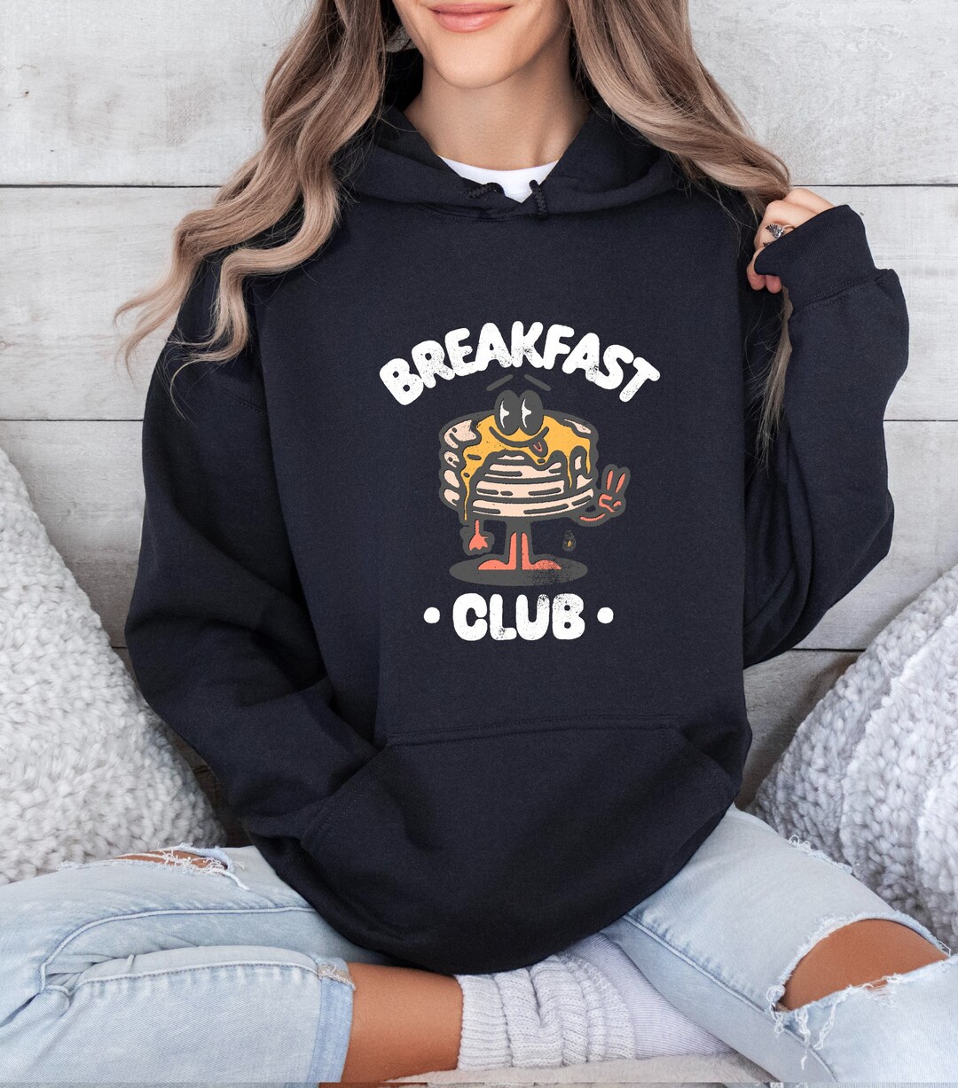 Breakfast Club Hoodie, Aesthetic, Bohemian, Retro, Vintage, Comfort ...