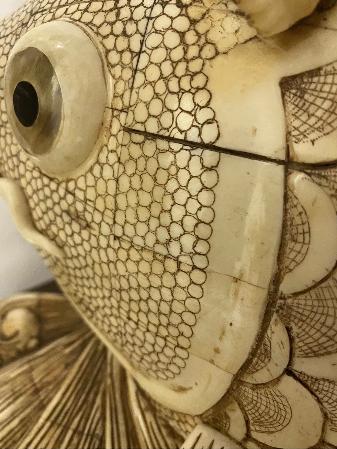 Koi and Man FISH STATUE Antique Asian Carving Vintage Art Rare - Etsy