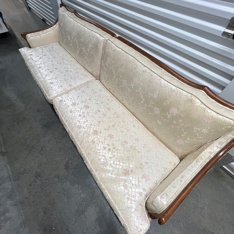 Victorian Brocade Double Sofa Pair Extra Long Settee Beige Cream - Etsy