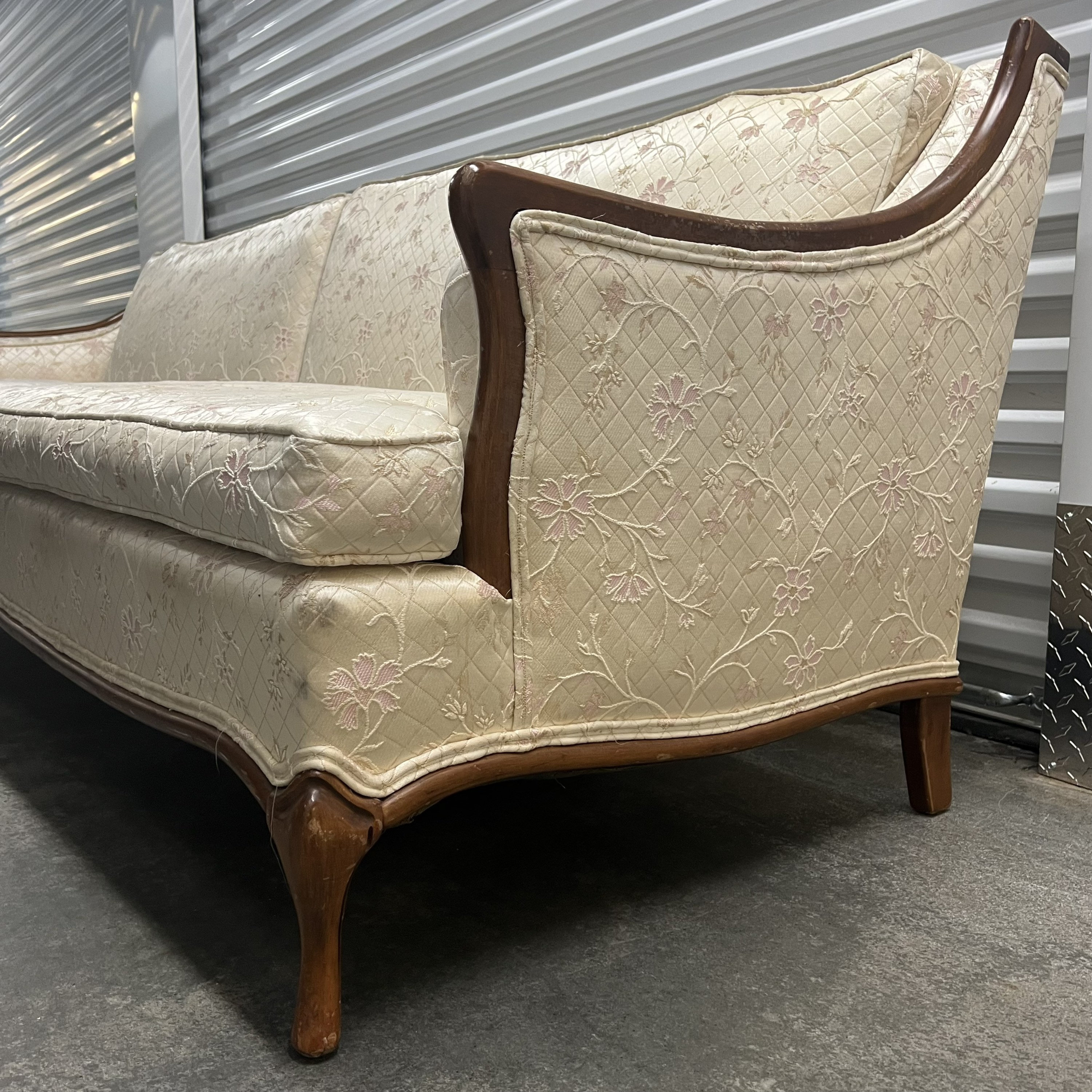 Victorian Brocade Double Sofa Pair Extra Long Settee Beige Cream - Etsy