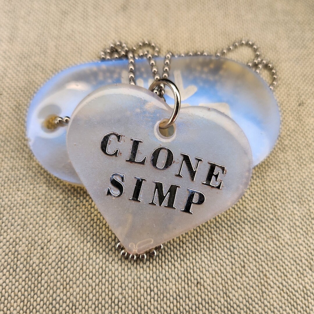 Clone Simp Dog Tag Necklace, Clone Wars Inspired Dog Tags, Captain Rex ...
