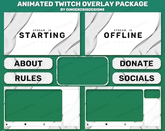 Animated Black Geometric Wave Twitch Stream Overlay Package - Etsy