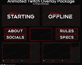 Animated Blue Topographic Twitch Stream Overlay Package - Etsy
