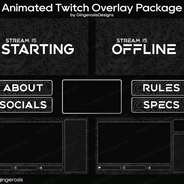 Topographic Overlay - Etsy