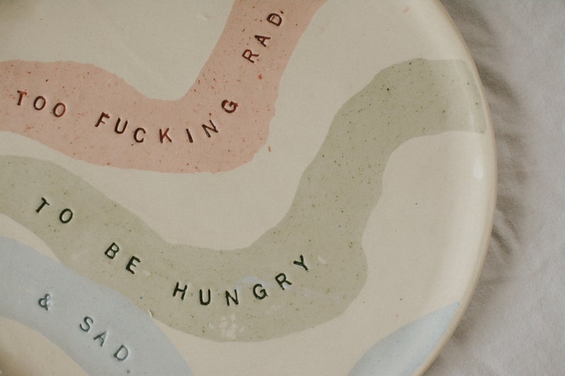 Handmade Plate for Eating Disorder Disordered Eating - Etsy