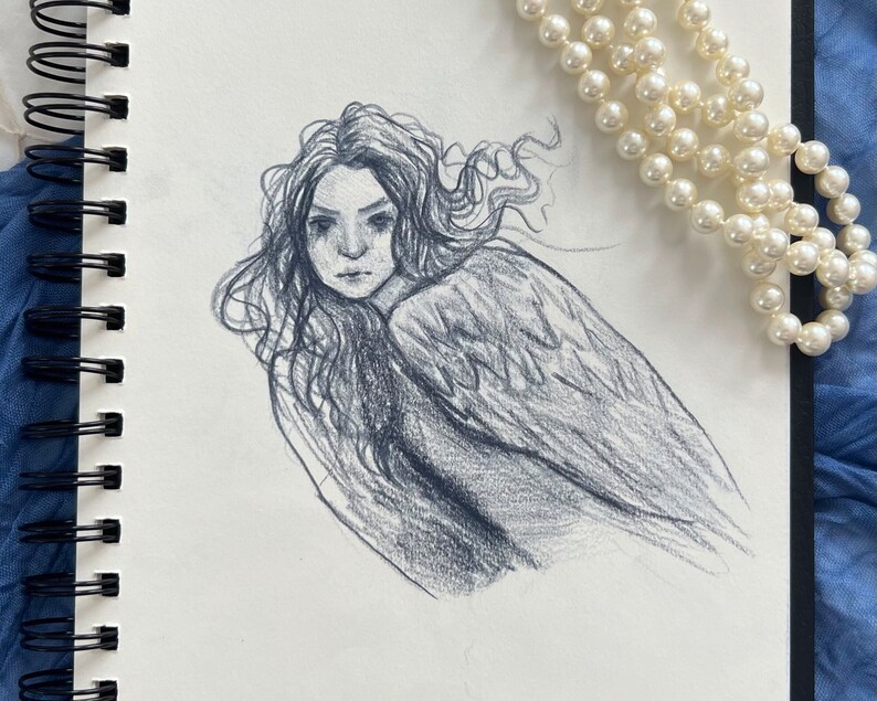 Ancient Greek Siren Drawing Mermaids and Sirens Series - Etsy