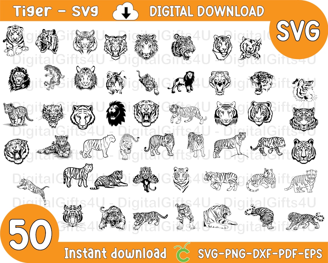 Tiger Svg, Lion Svg, Tigers Svg, Animal Svg, Go Tiger Svg, Tiger Paws ...