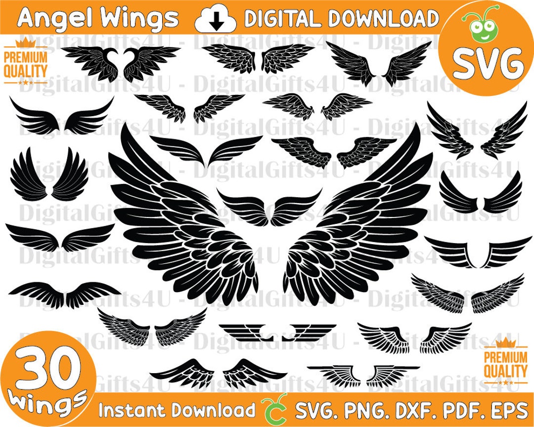 Angel Wings Svg, Butterfly Svg, Fairy Wings, Angel Wings, Angel, Wings ...