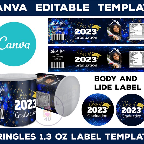 Graduation Pringles Template - Etsy