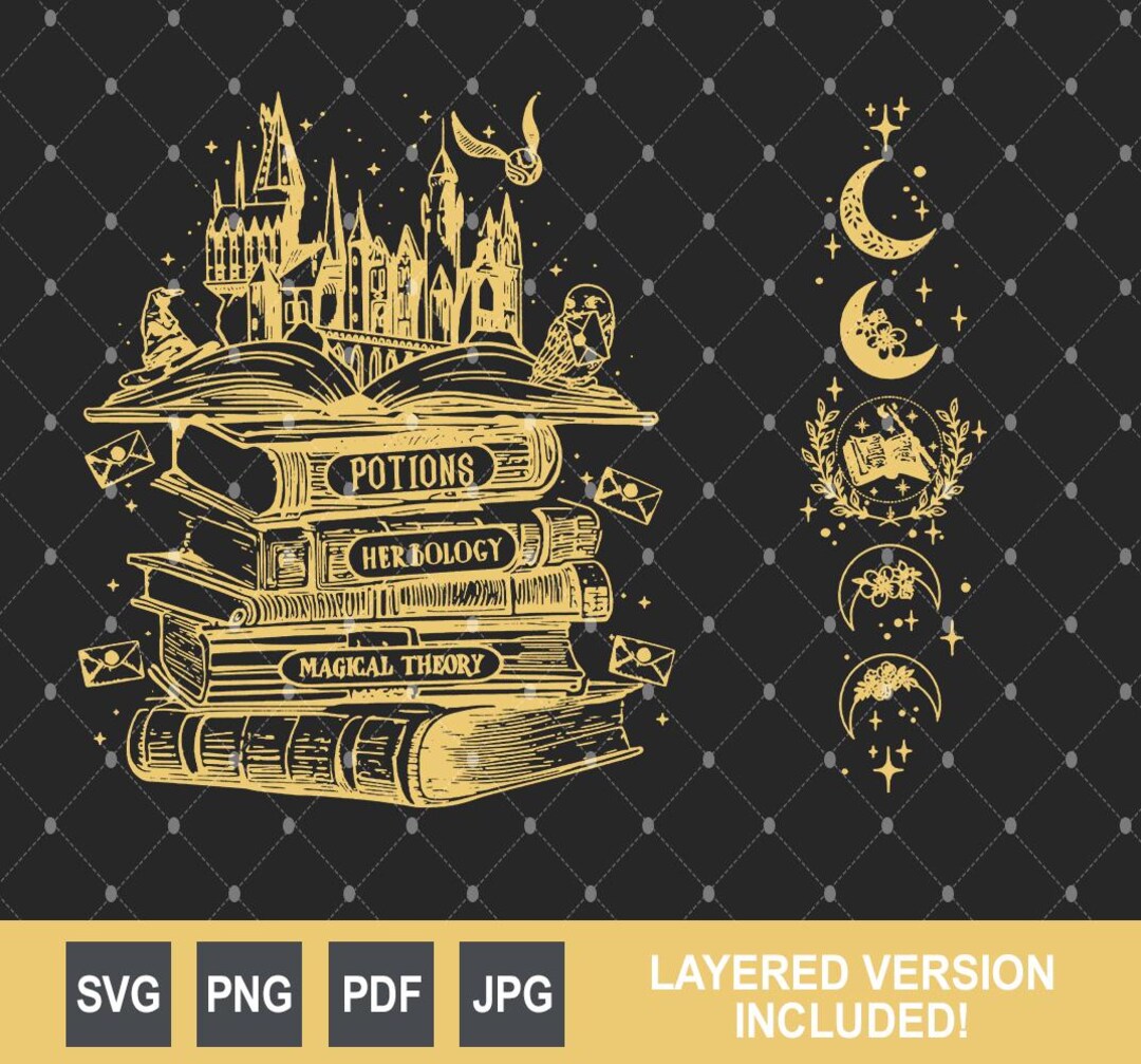 Magic Wizard Castle Book 2 Svg, Harry Png, Magic Wizard Png Svg, Hog ...