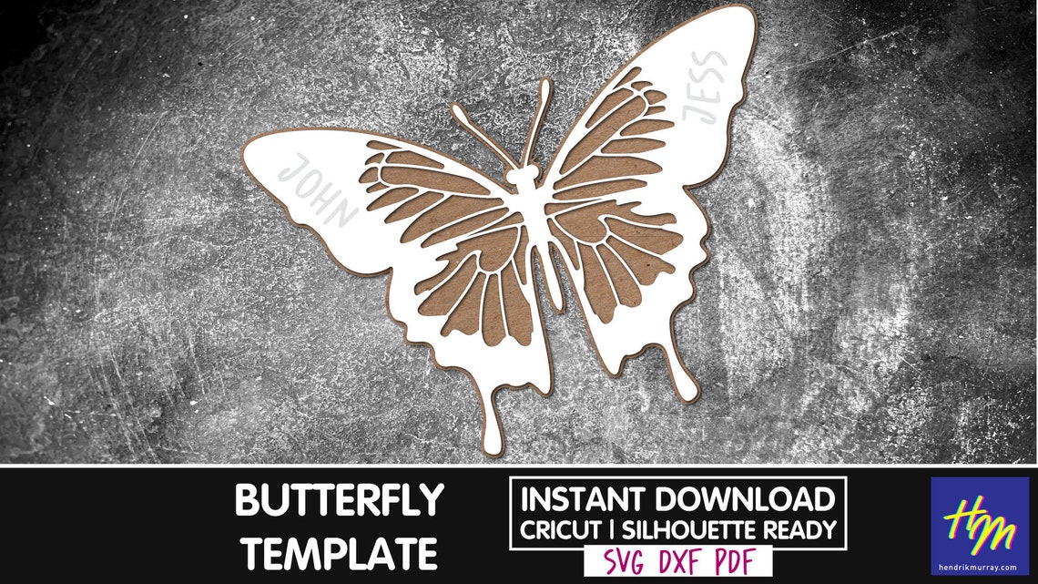 Butterfly Template SVG, DXF and PDF Printable - Etsy