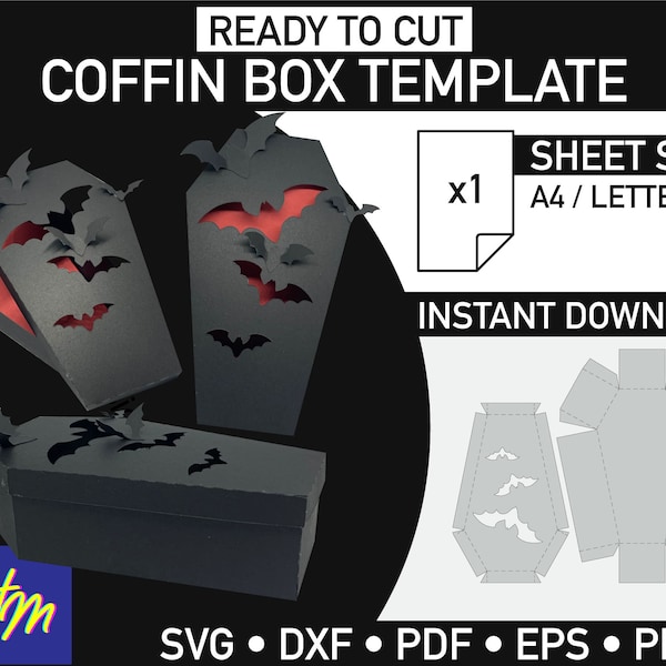 Halloween Coffin Box - Etsy