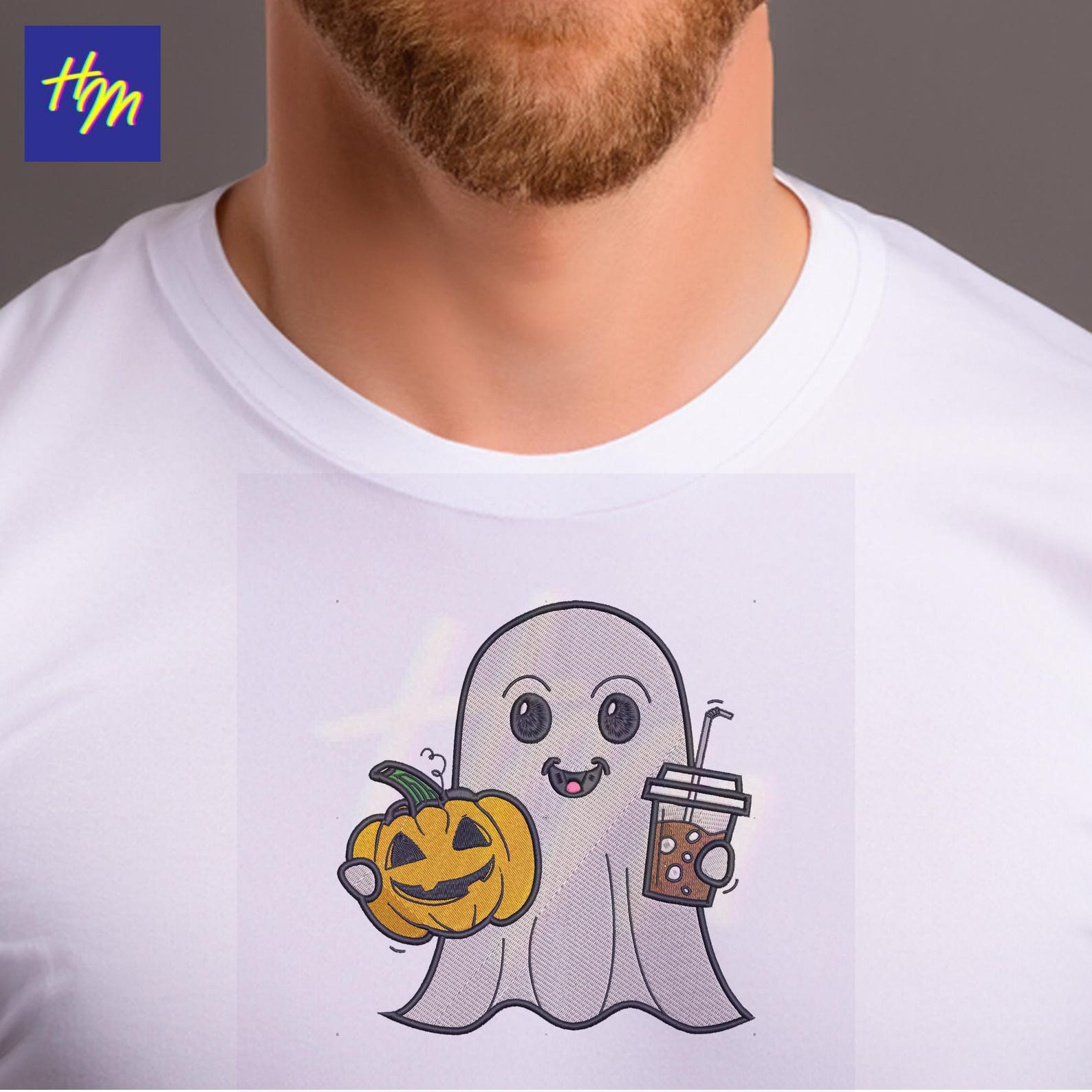 Spooky Ghost Halloween Embroidery Design File Instant Download - Etsy