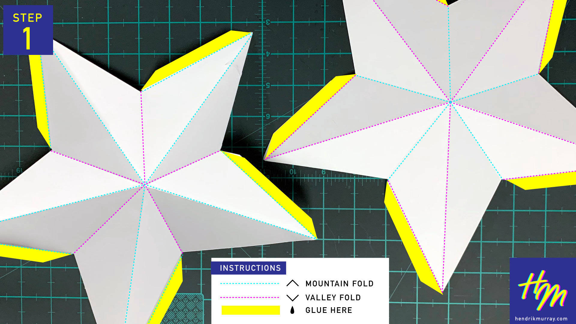 5 Point 3D Star SVG Template Paper Art, Silhouette DXF and Printable ...