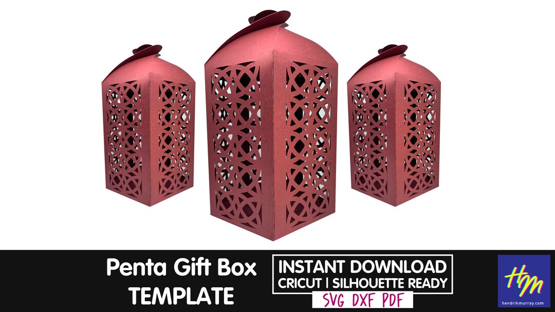Gift Box SVG Template Instant Download DXF PDF Cricut & - Etsy