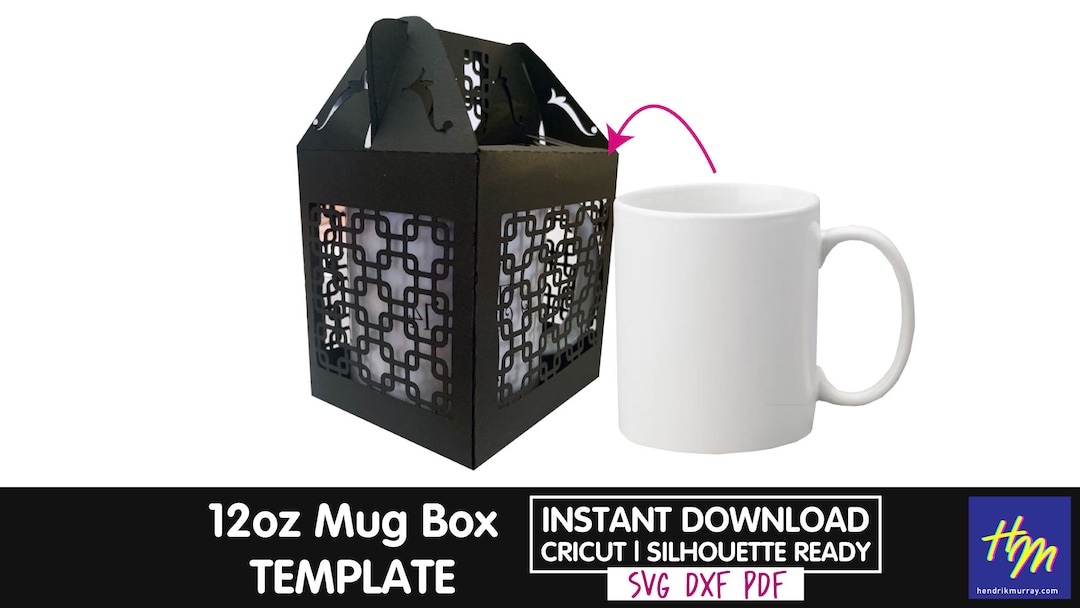 Mug Box Cricut SVG DXF PDF Printable - Etsy