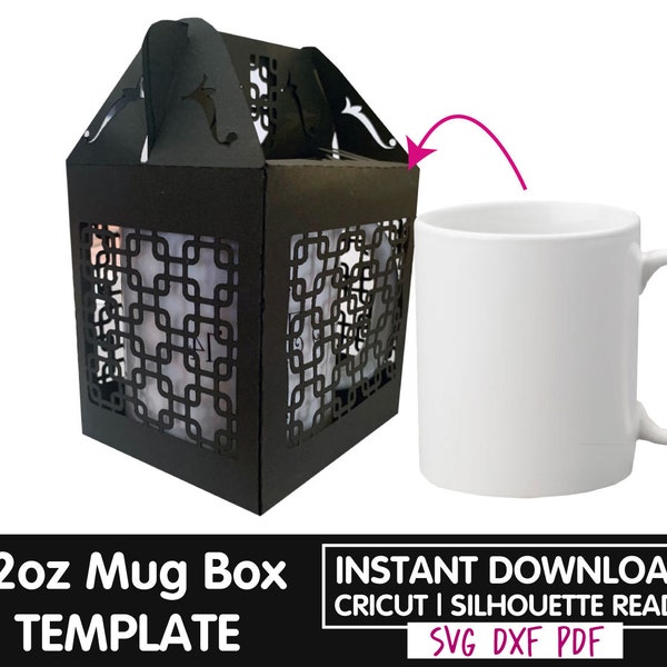 Mug Box Template - Etsy