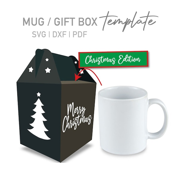 Mug Box Template - Etsy