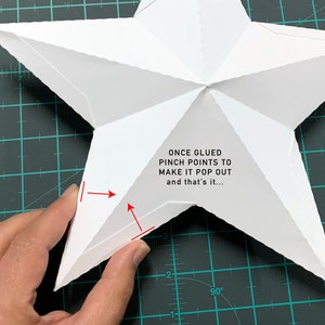 5 Point 3D Star SVG Template Paper Art, Silhouette DXF and Printable ...