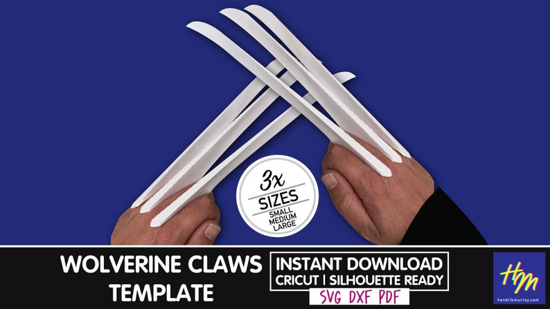 Wolverine Claws Template Instant Download Ready To Cut Etsy Australia