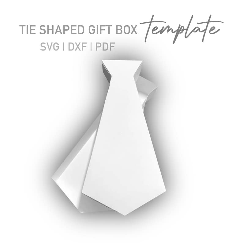 Tie Shaped Gift Box Template Cricut SVG, DXF and PDF Printable - Etsy