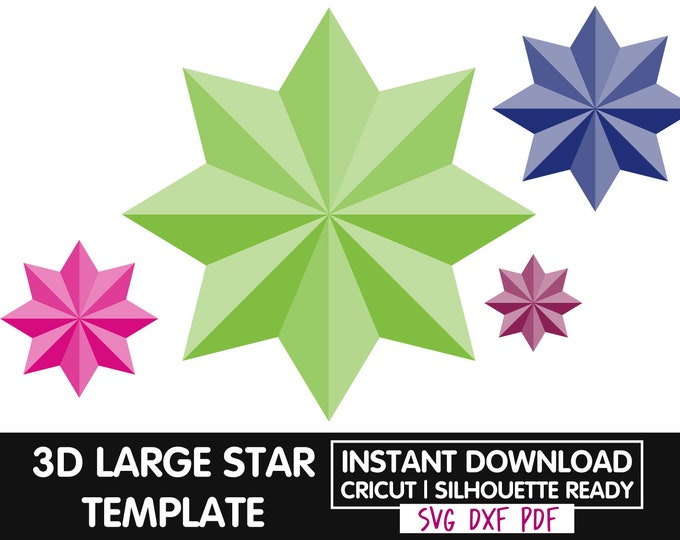 3D Stars TEMPLATES - Etsy Canada