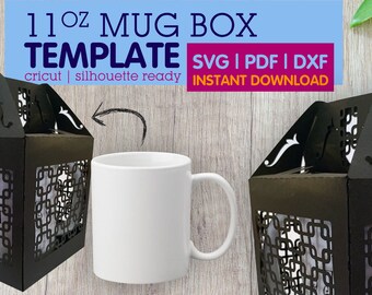 Mug Box Template - Etsy
