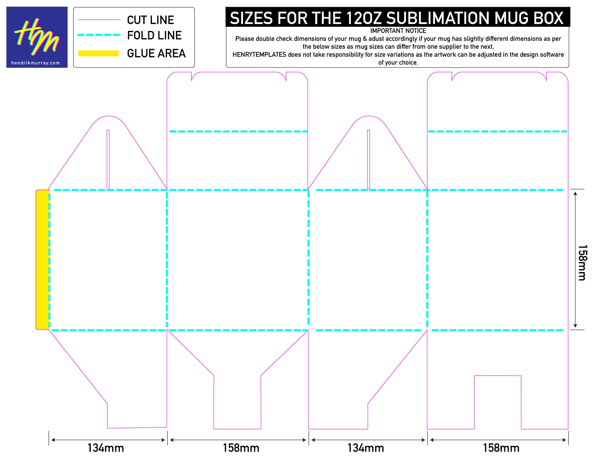 Mug Box Template Christmas, Svg, Dxf, Pdf Printable - Etsy