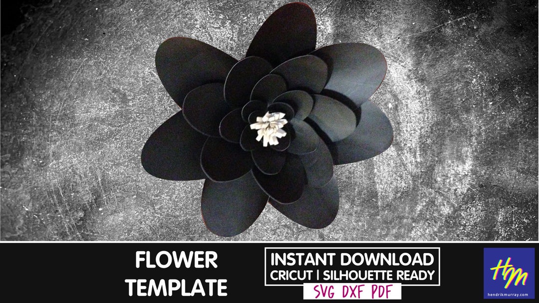 Paper Flower Template, Cricut, Silhouette, Svg, Dxf, Pdf Printable - Etsy