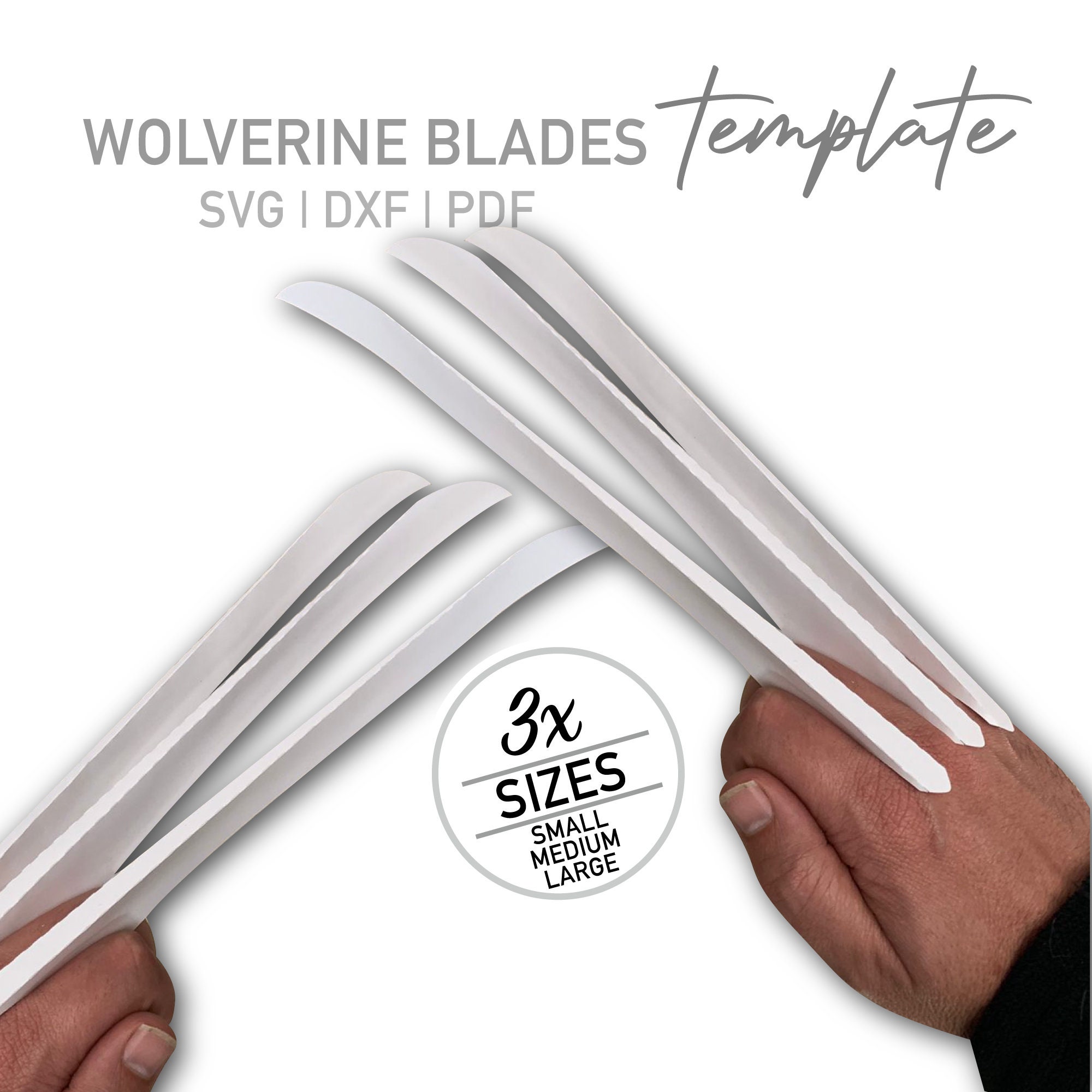 Hand Blades SVG Template Inspired by Wolverine - Etsy