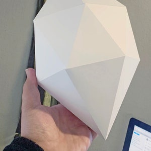 3D Diamond Paper Art Template SVG, DXF and PDF Printable - Etsy