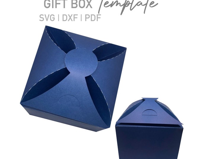 Box, Box Template, Cricut, Dxf, Svg, Silhouette, Polaroid, Gift Box ...
