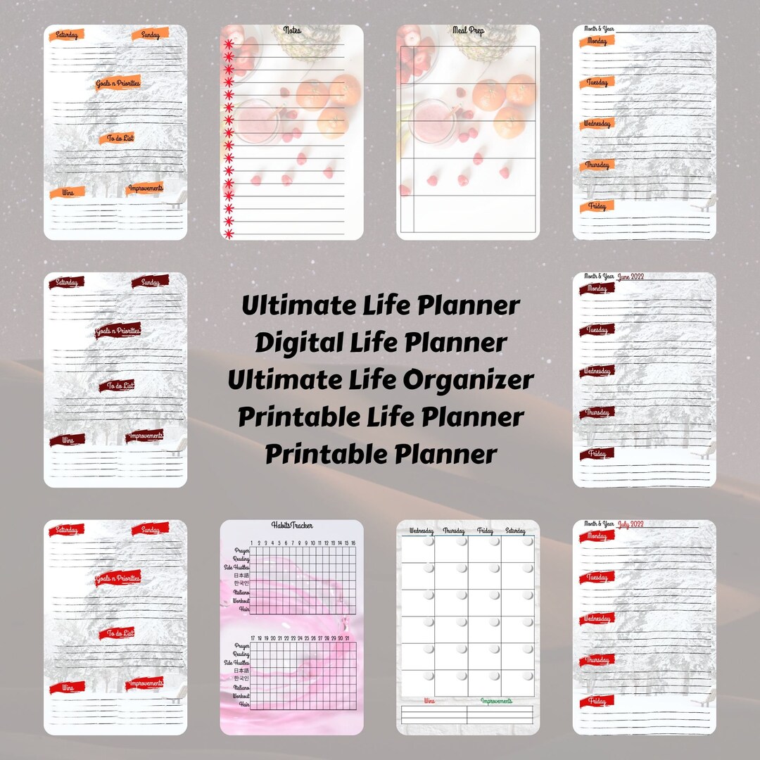 Ultimate Life Planner, Digital Life Planner, Ultimate Life Organizer ...